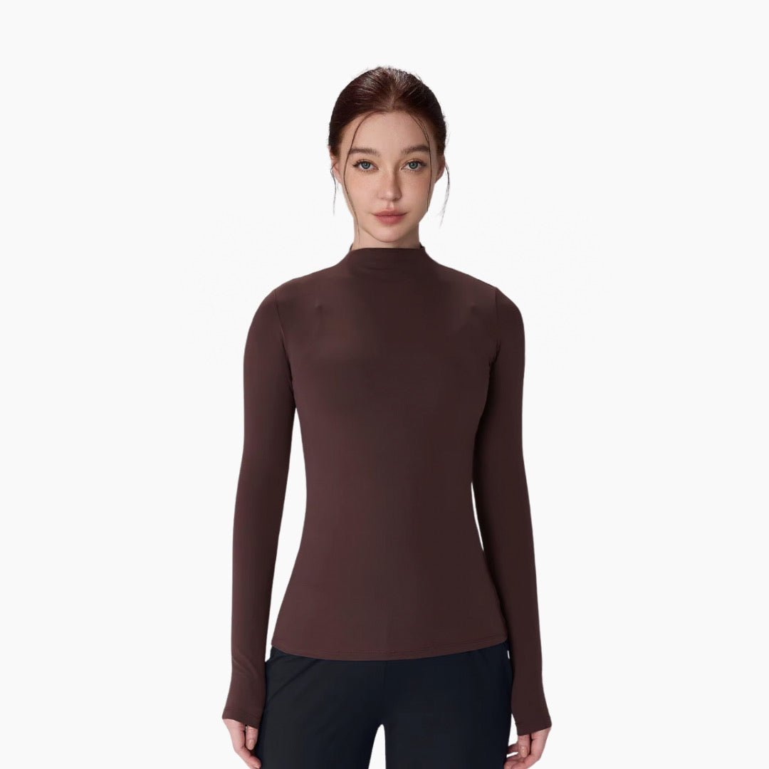 Laura Mock Neck in Espresso – Mon Cheval Equestrian